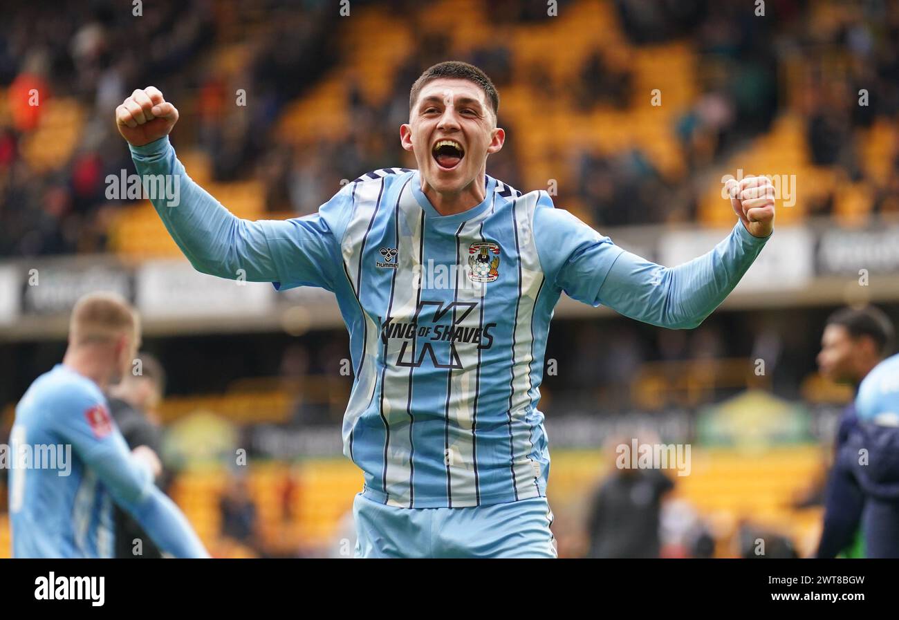 Coventry City's Bobby Thomas celebrates after the Emirates FA Cup ...