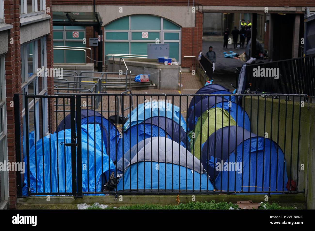 Tents due to be cleared from a site used by asylum seekers at the ...