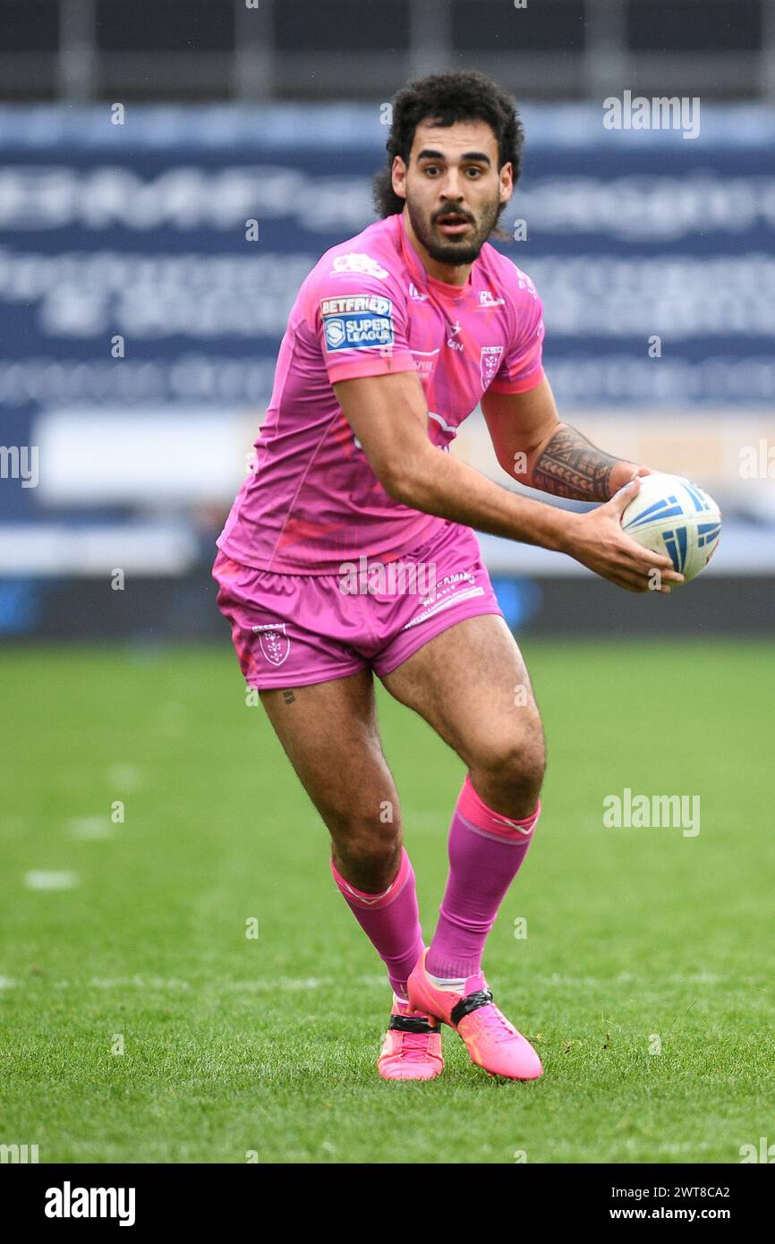 Huddersfield, England - 16th March 2024 Tyrone May (27) of Hull ...