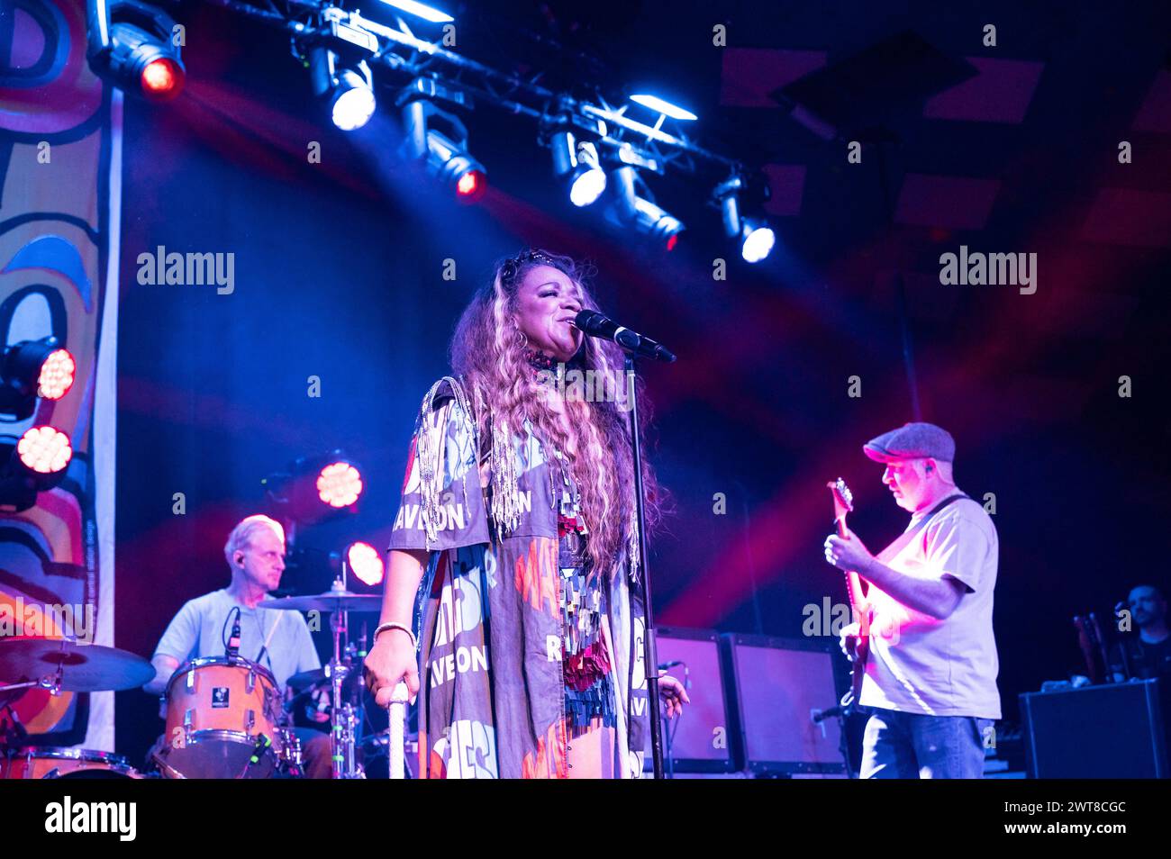 Glasgow, UK. 15th Mar, 2024. Rowetta of Happy Mondays performing at ...