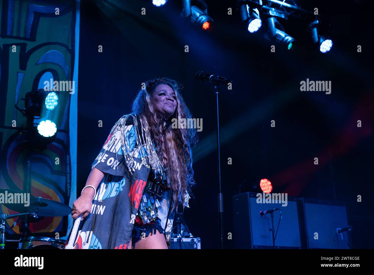 Glasgow, UK. 15th Mar, 2024. Rowetta of Happy Mondays performing at ...