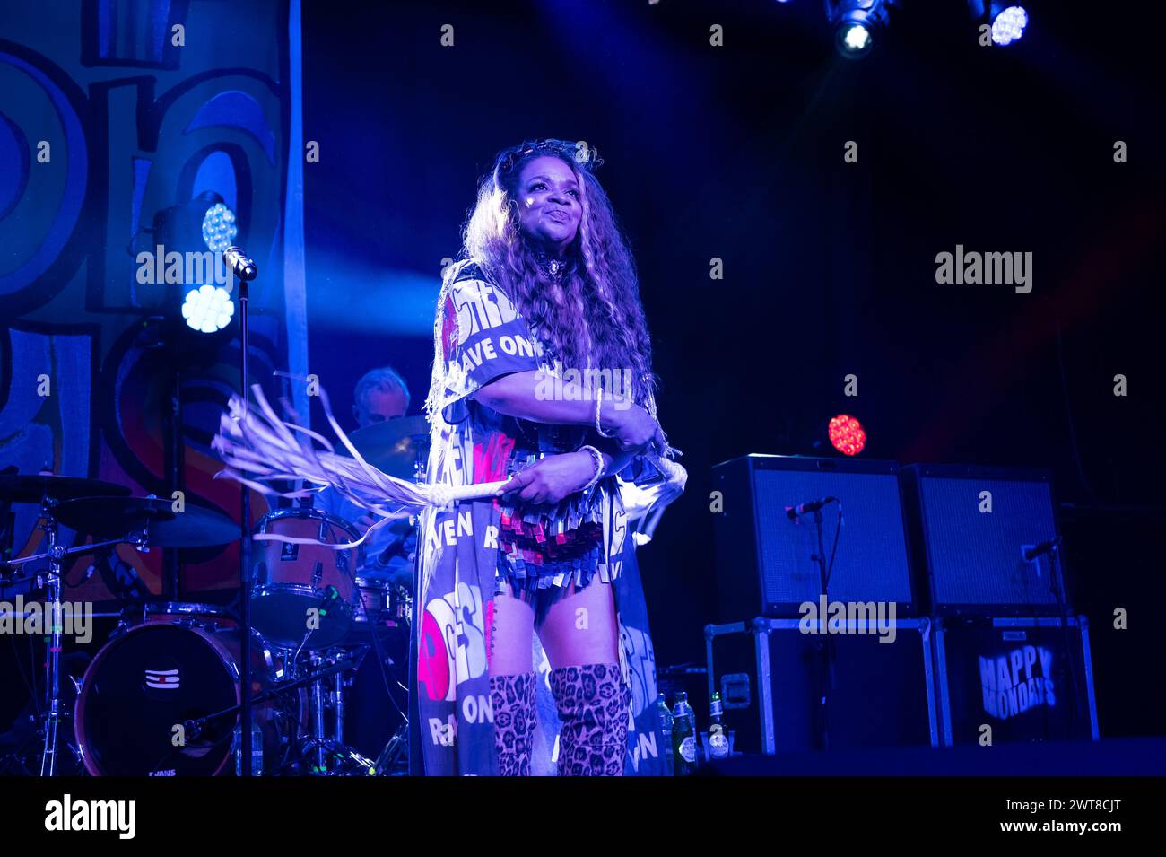 Glasgow, UK. 15th Mar, 2024. Rowetta of Happy Mondays performing at ...