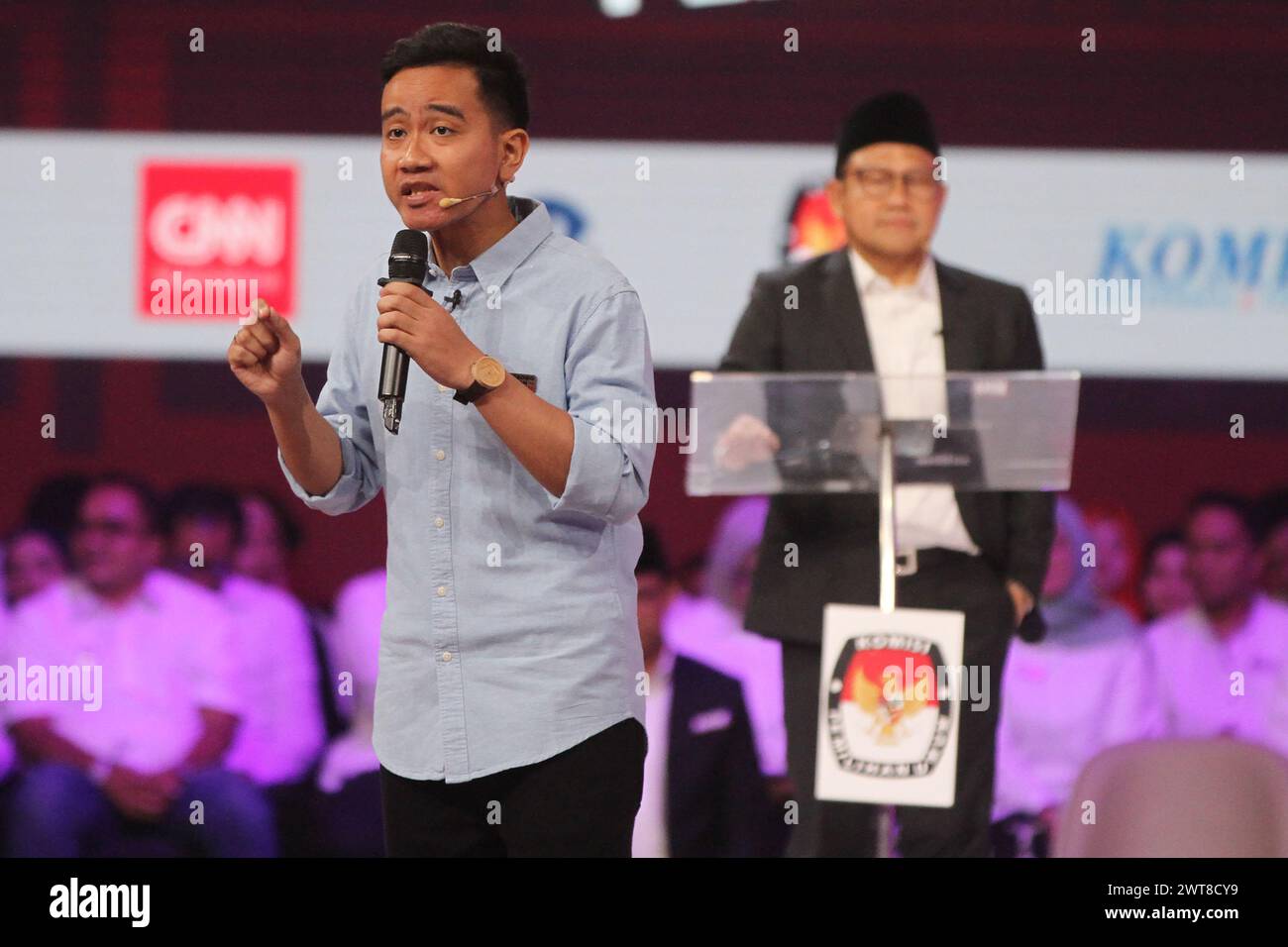 Indonesian vice presidential candidate, Gibran Rakabuming Raka, taking ...