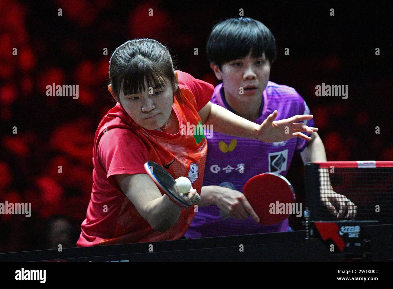 Singapore. 16th Mar, 2024. Li Yu-Jhun (L)/Cheng I-Ching of Chinese ...