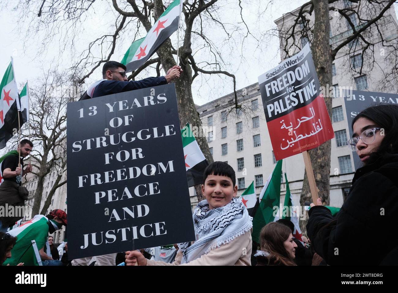 London, UK. 16th Mar, 2024. The Anniversary of the Syrian Revolution is ...