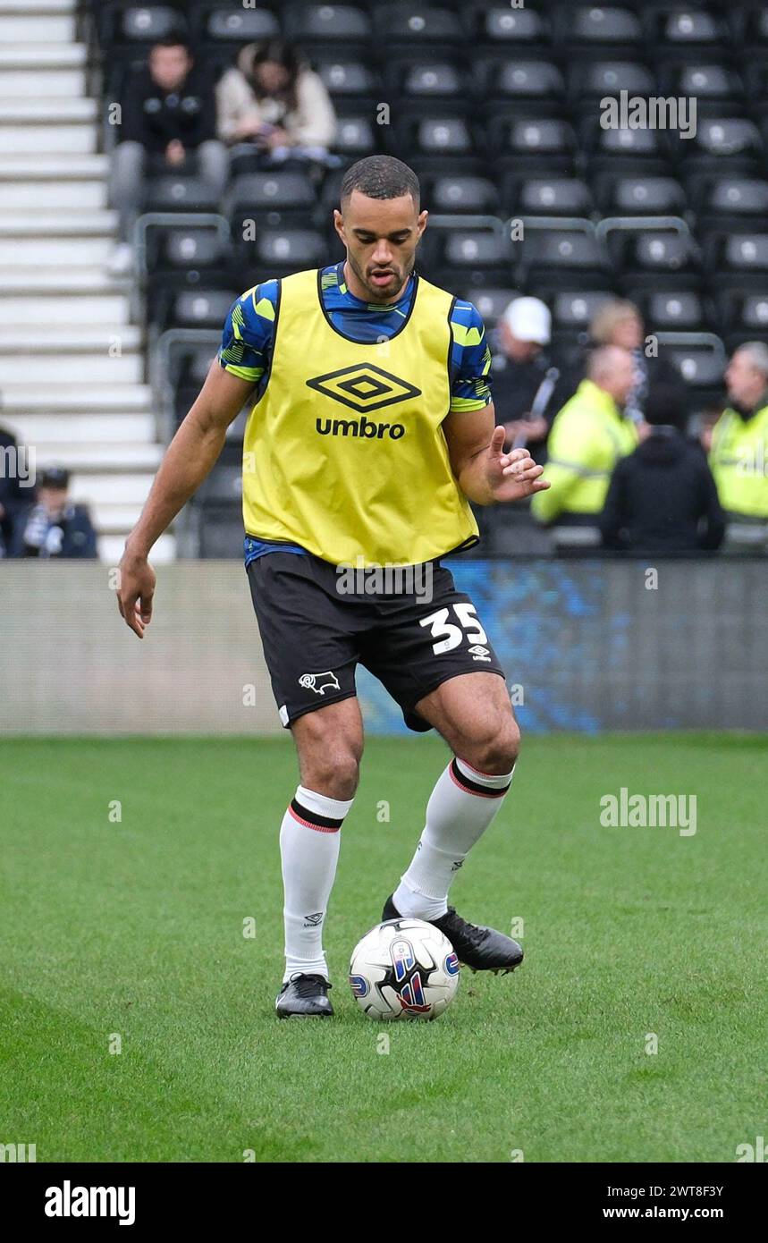 Pride Park, Derby, Derbyshire, UK. 16th Mar, 2024. League One Football ...