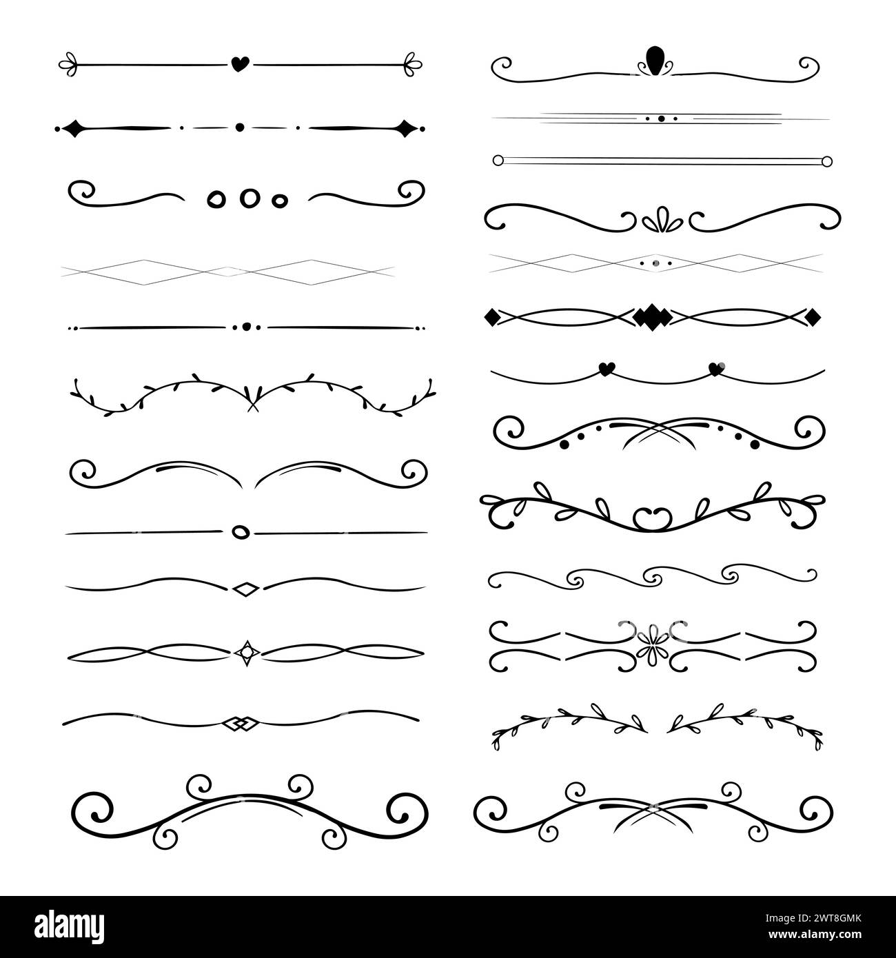 Header divider swirl doodle ethnic border separator flourish collection ...