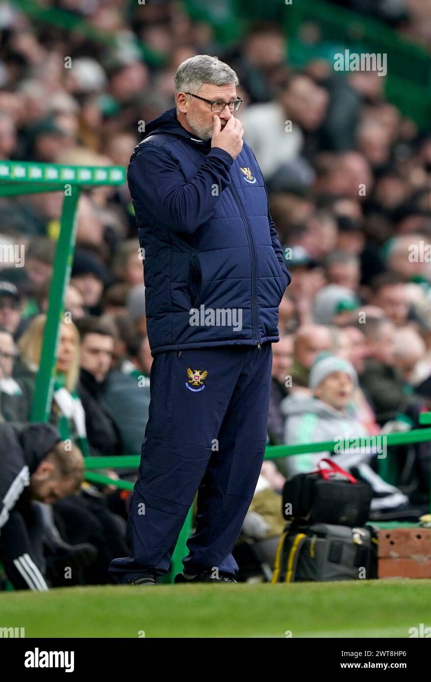 St johnstone manager craig levein during the cinch premiership match at ...