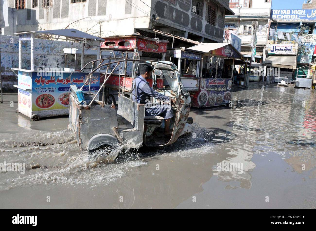 Inundated road by overflowing sewerage water, creating problems for ...