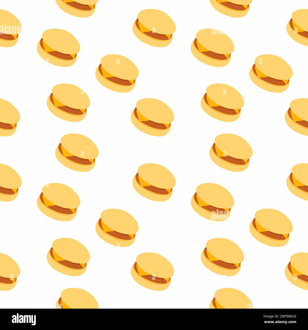 Tasty cheeseburger vector illustration. Seamless pattern in cartoon ...