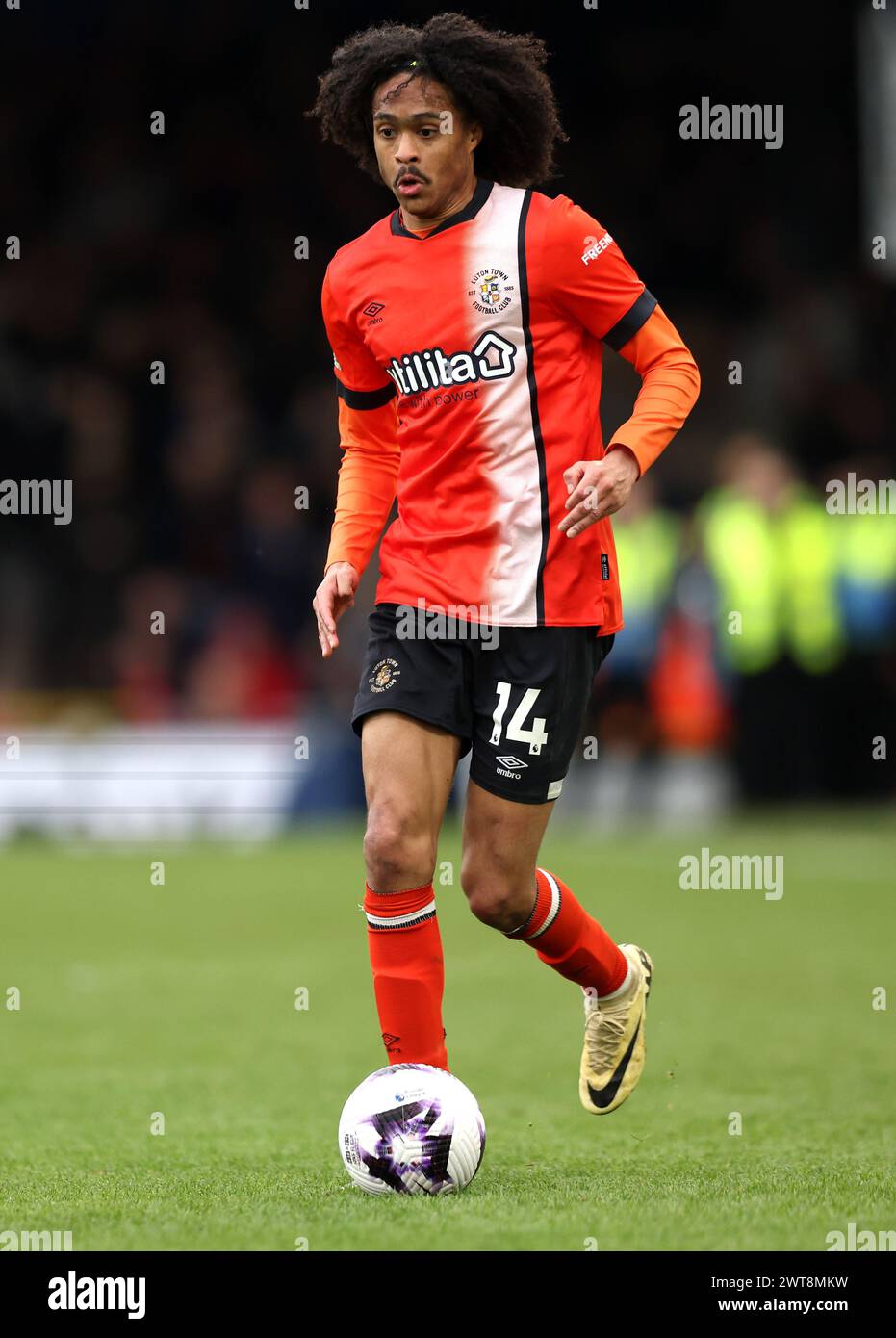 Luton Town's Tahith Chong in action during the Premier League match at ...