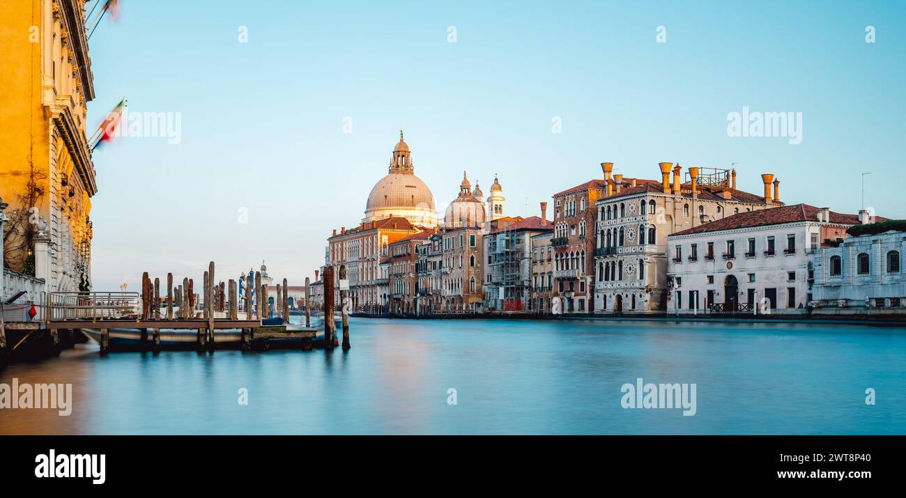 the grand canal of venice during sunset, italy Stock Photo - Alamy