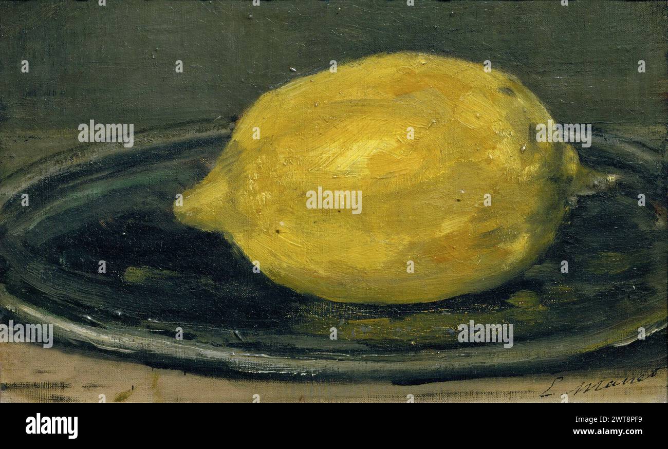 Édouard Manet – The lemon 1880. 14x22 Stock Photo - Alamy
