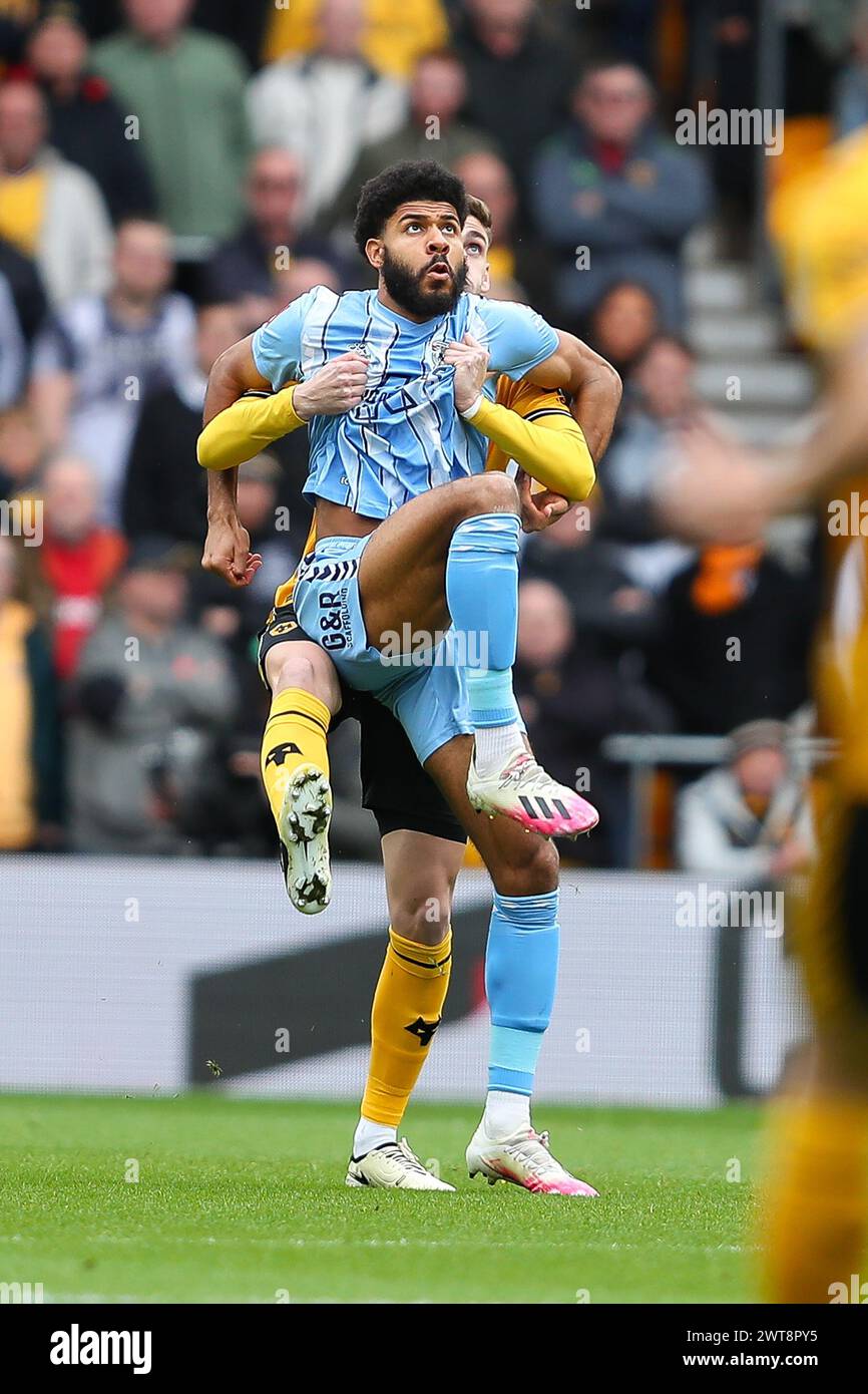 Ellis Simms of Coventry during the FA Cup Quarter Final match between ...