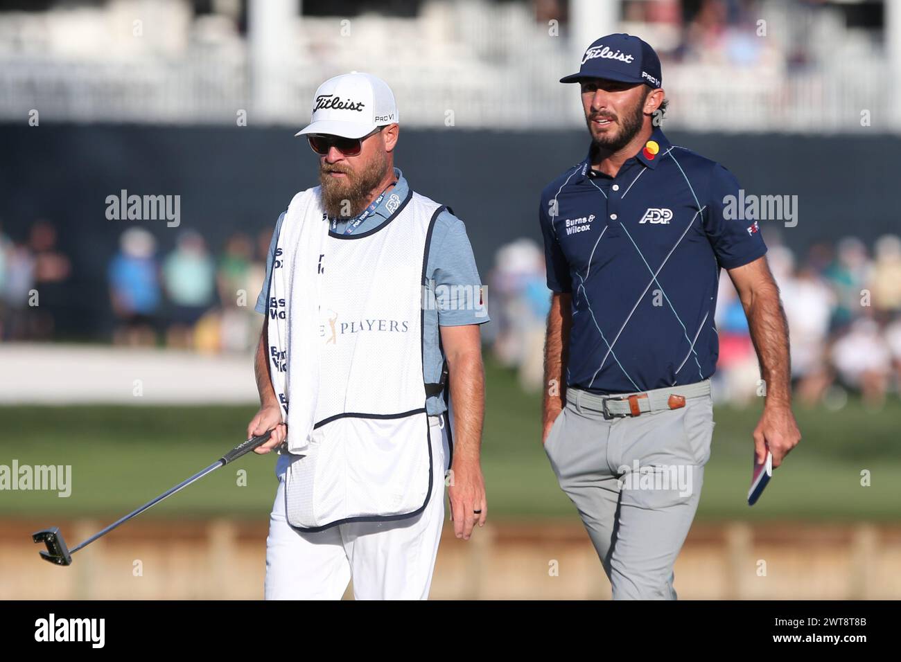 Ponte Vedra Beach, Florida, USA. 14th Mar, 2024. MAX HOMA (R) and his ...