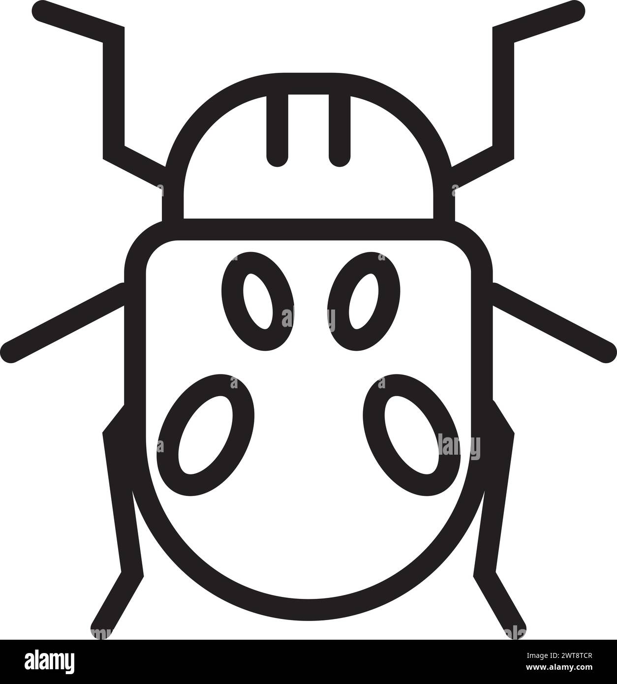 Ladybird linear icon. Ladybug beetle. Bug symbol Stock Vector Image & Art - Alamy