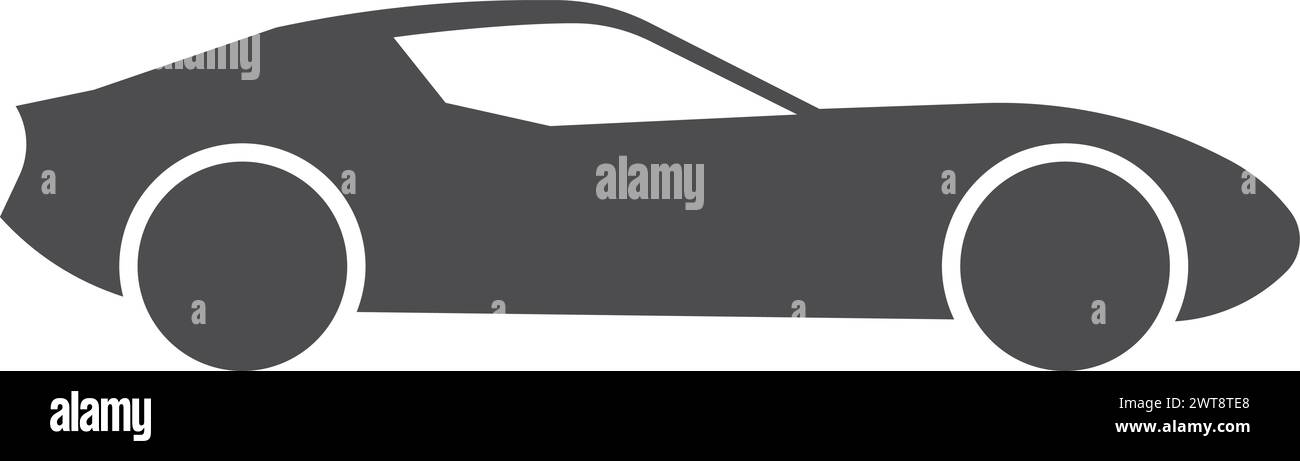 Retro coupe car black icon. Vintage classic auto Stock Vector Image ...