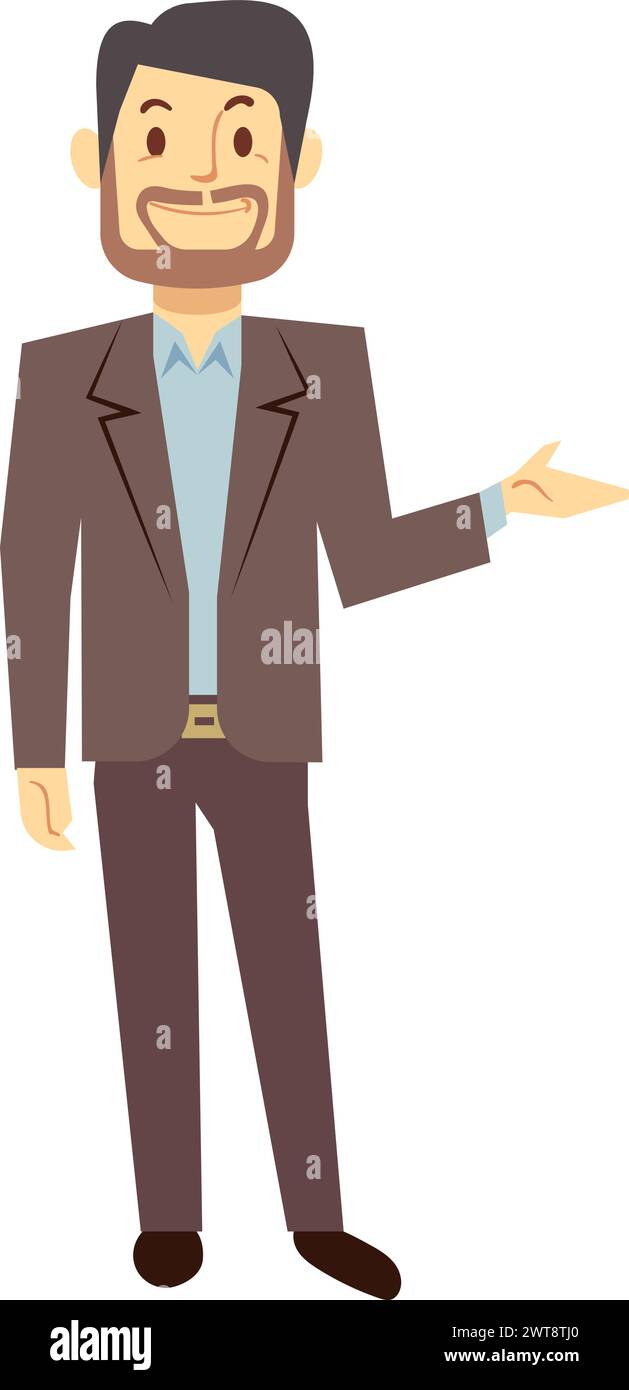 Cartoon illustration man showing showing hi-res stock photography and ...