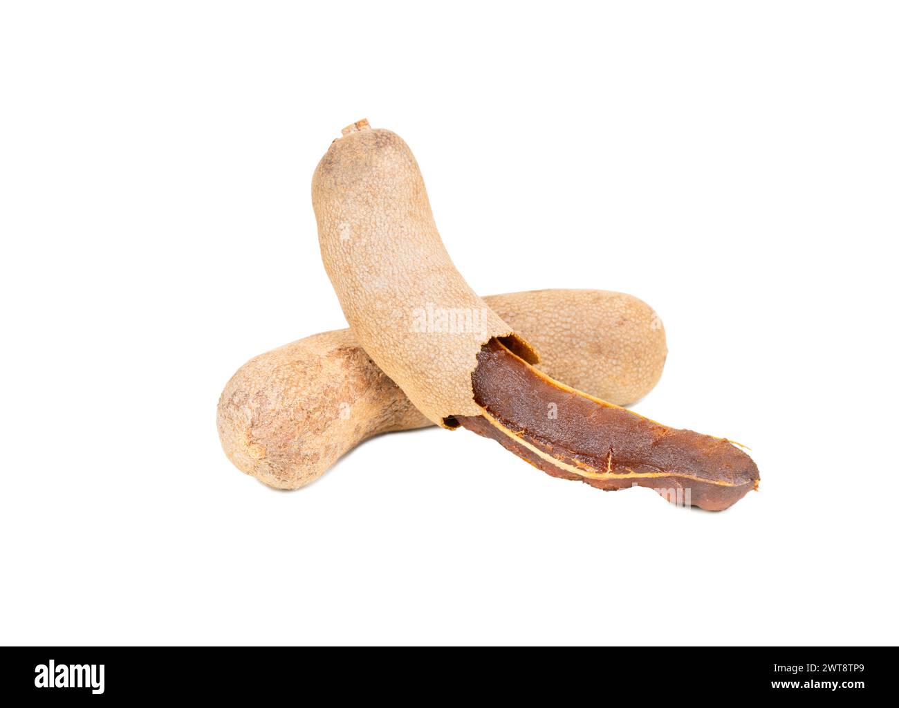 Fresh tamarind fruit isolated on white background Stock Photo - Alamy