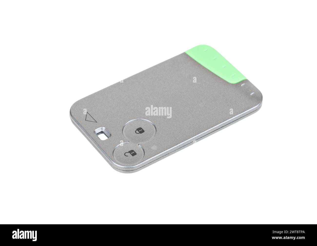 Plastic key card from car isolated on white background Stock Photo - Alamy