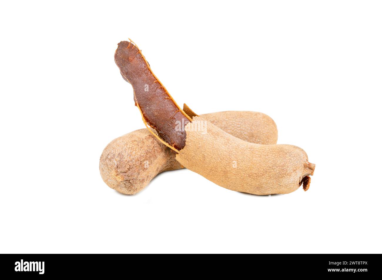 Fresh tamarind fruit isolated on white background Stock Photo - Alamy