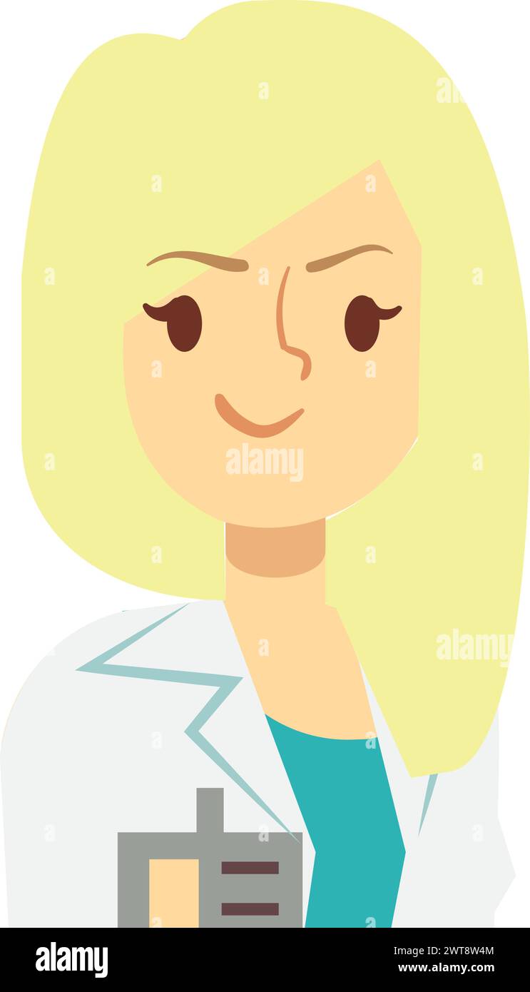 Beautiful nurse. Female hospital worker. Doctor avatar Stock Vector ...
