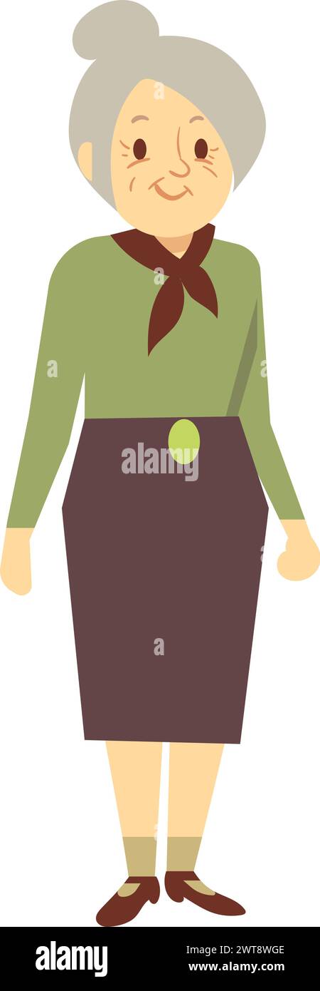 Smart person flat character Cut Out Stock Images & Pictures - Alamy