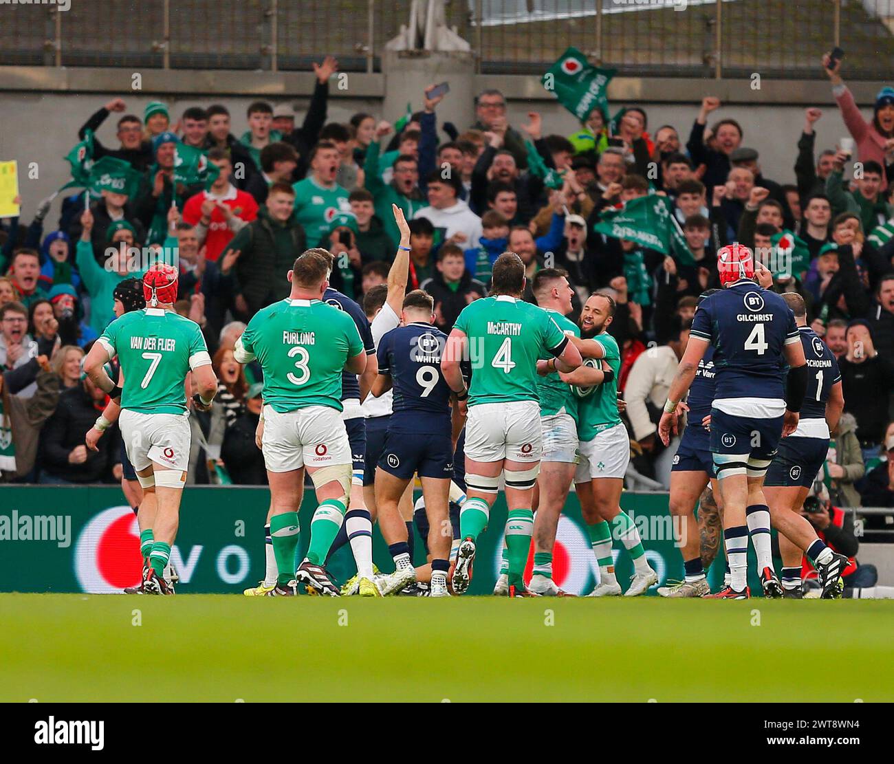 16th March 2024; Aviva Stadium, Dublin, Ireland: Six Nations ...