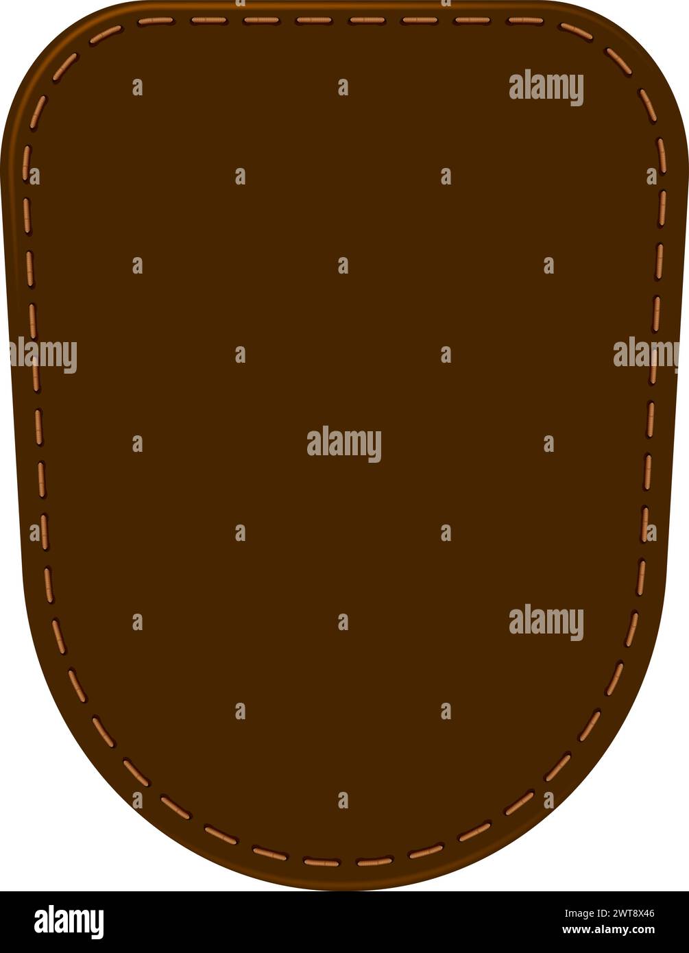 Leather patch with realistic stitch. Chevron template Stock Vector ...