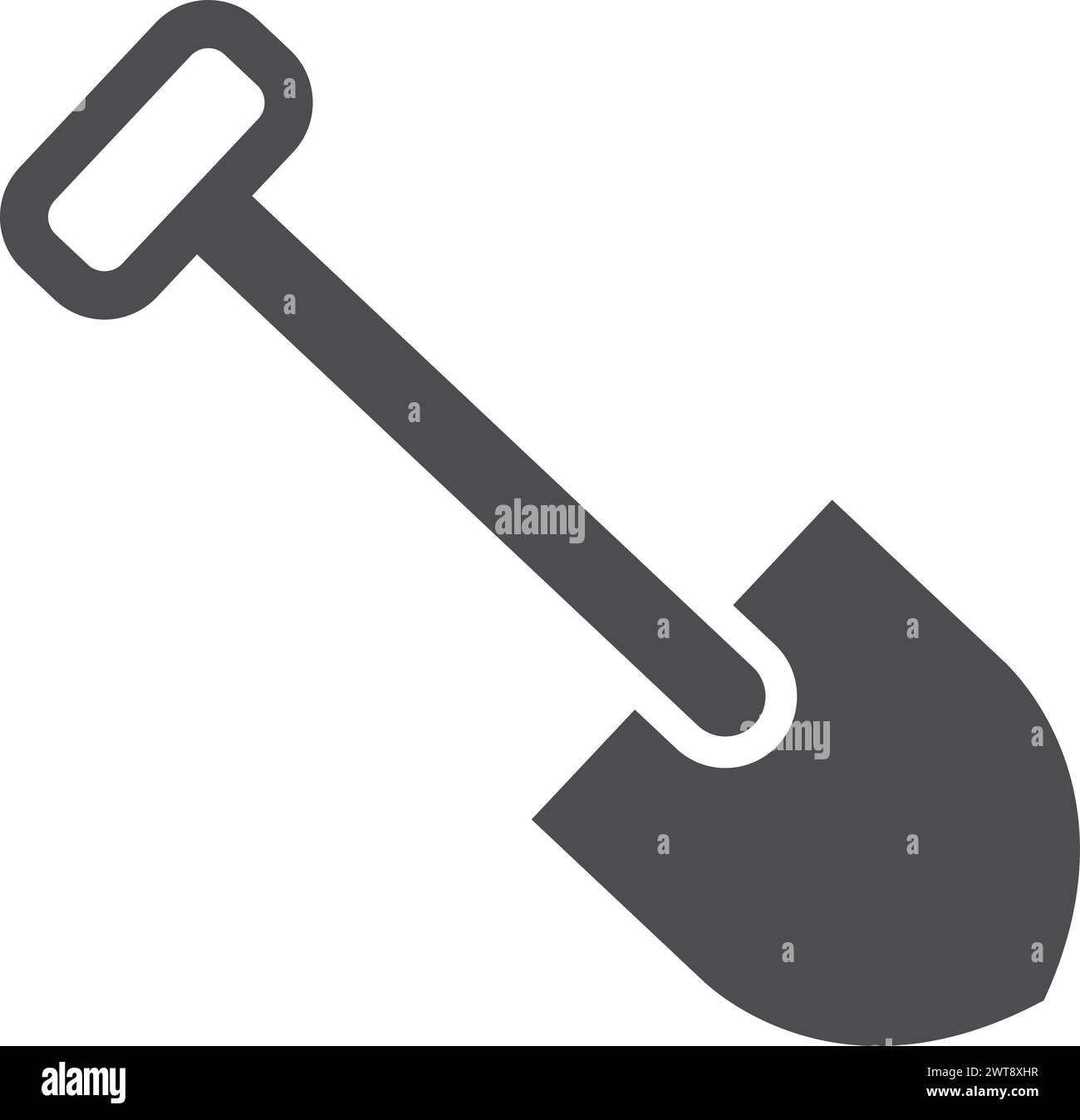 Shovel icon. Garden spade black symbol. Farm tool Stock Vector Image ...