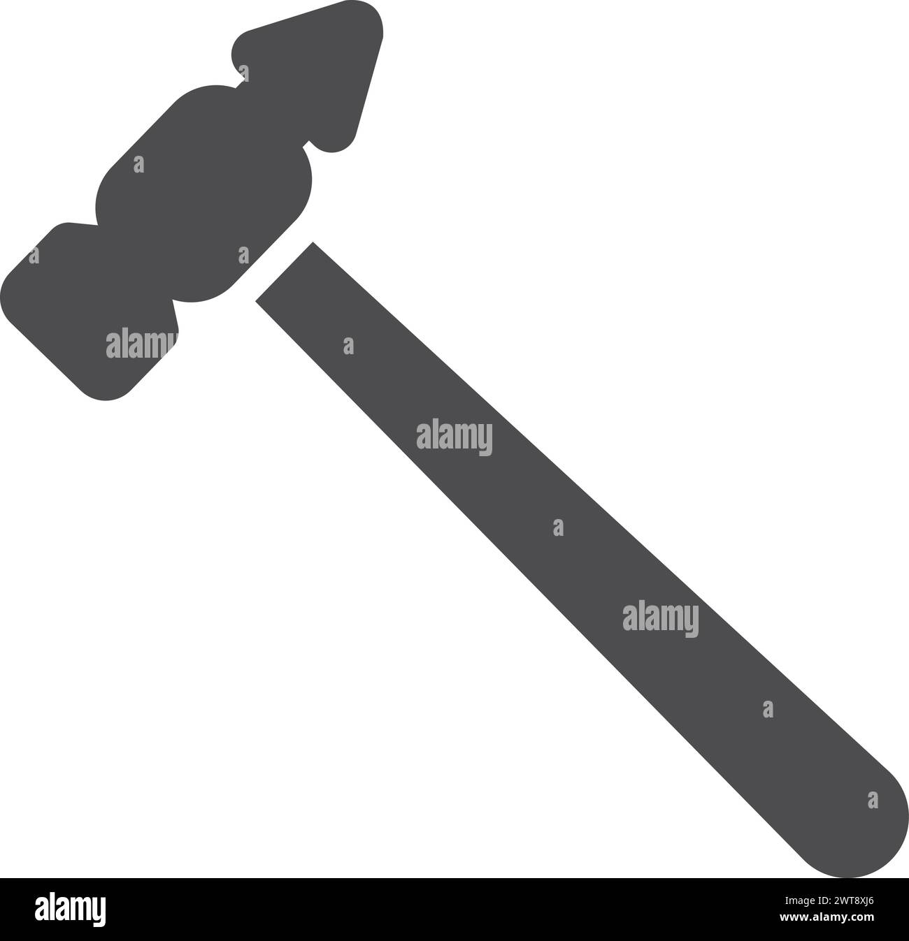 Hammer icon. Black tool symbol. Construction repair symbol Stock Vector ...