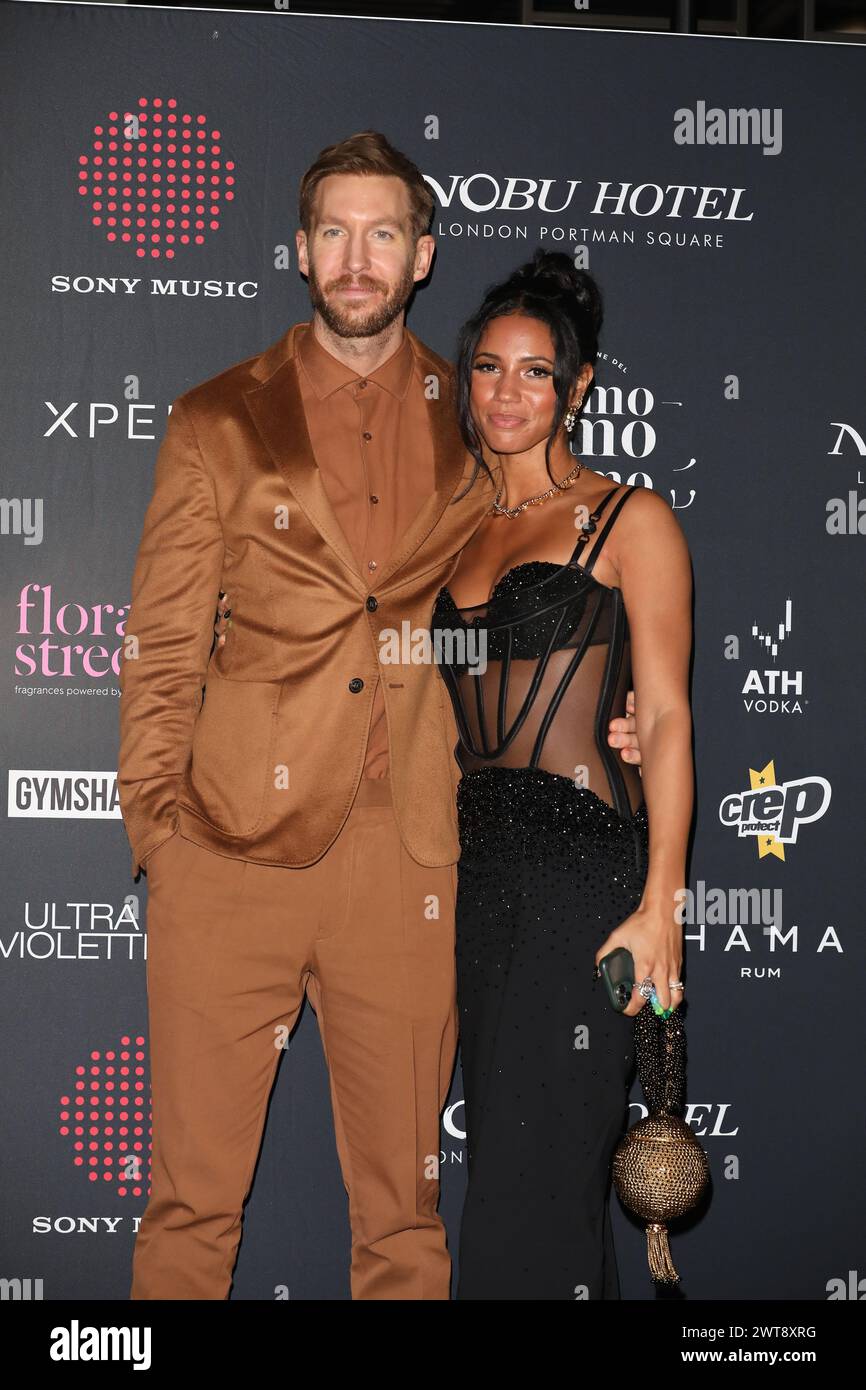 Calvin Harris and Vick Hope attend Sony Music UK Brit Awards 2024 After ...