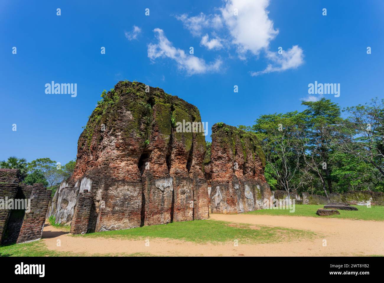 The ancient brick ruins of the Royal Palace (Parakramabahu’s Royal ...