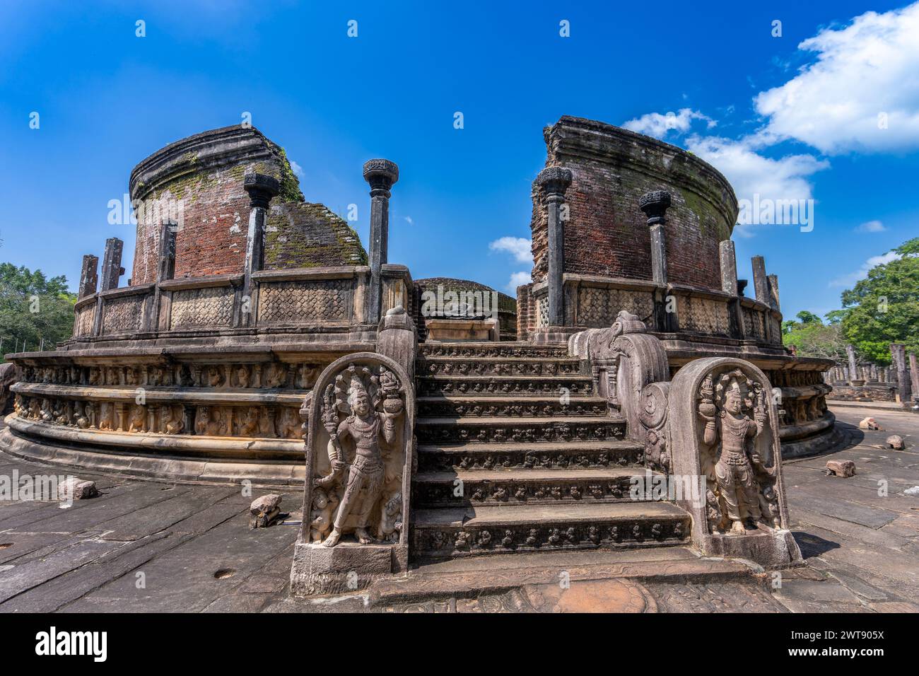 The ancient brick ruins of the Royal Palace (Parakramabahu’s Royal ...
