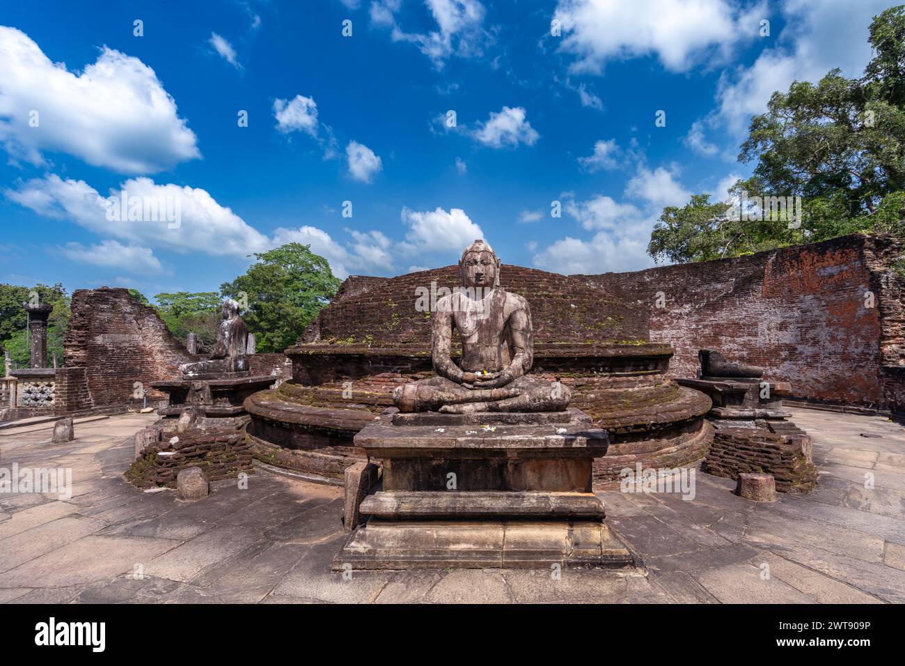 The ancient brick ruins of the Royal Palace (Parakramabahu’s Royal ...