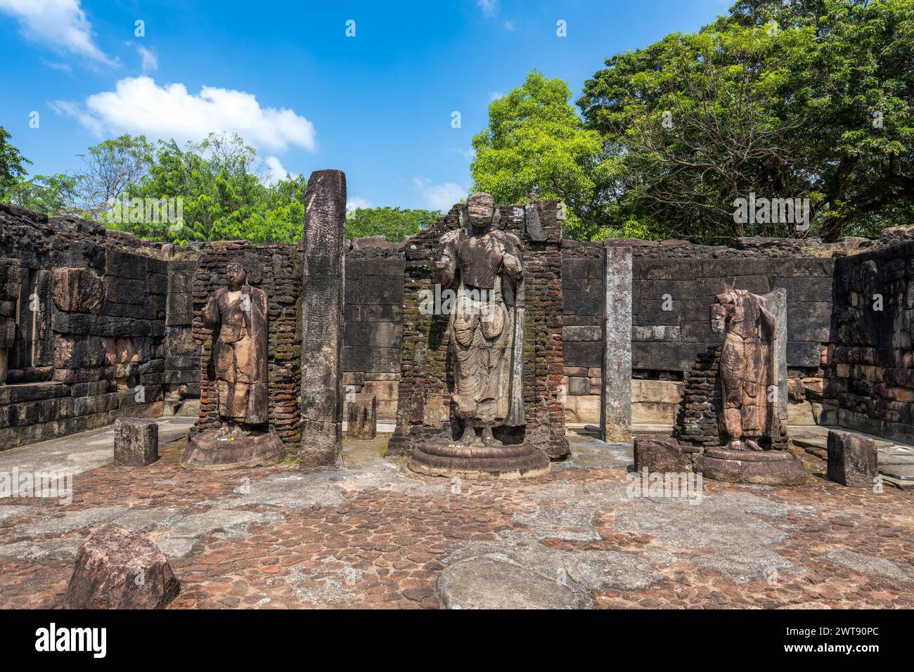 The ancient brick ruins of the Royal Palace (Parakramabahu’s Royal ...