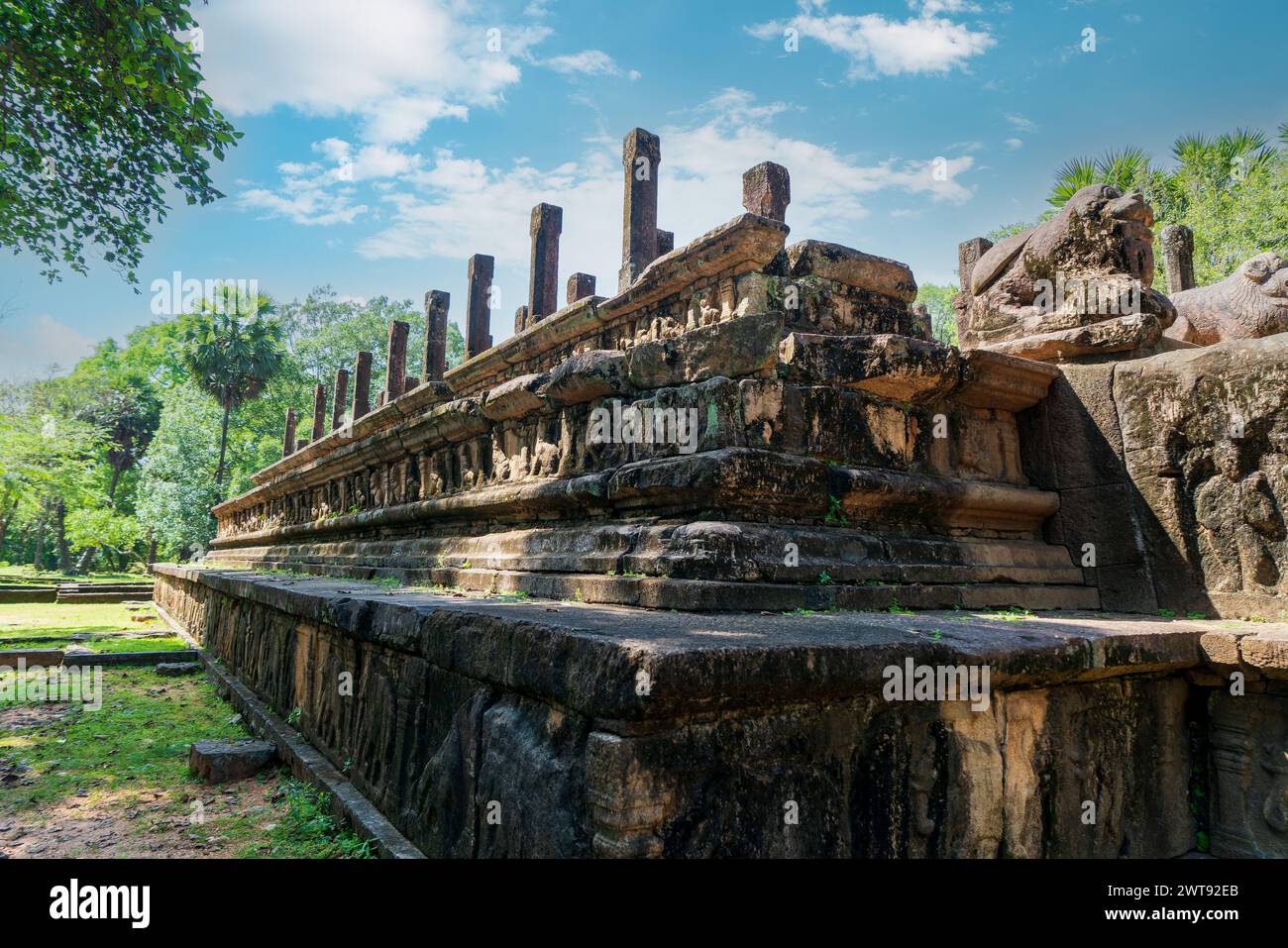 The ancient brick ruins of the Royal Palace (Parakramabahu’s Royal ...