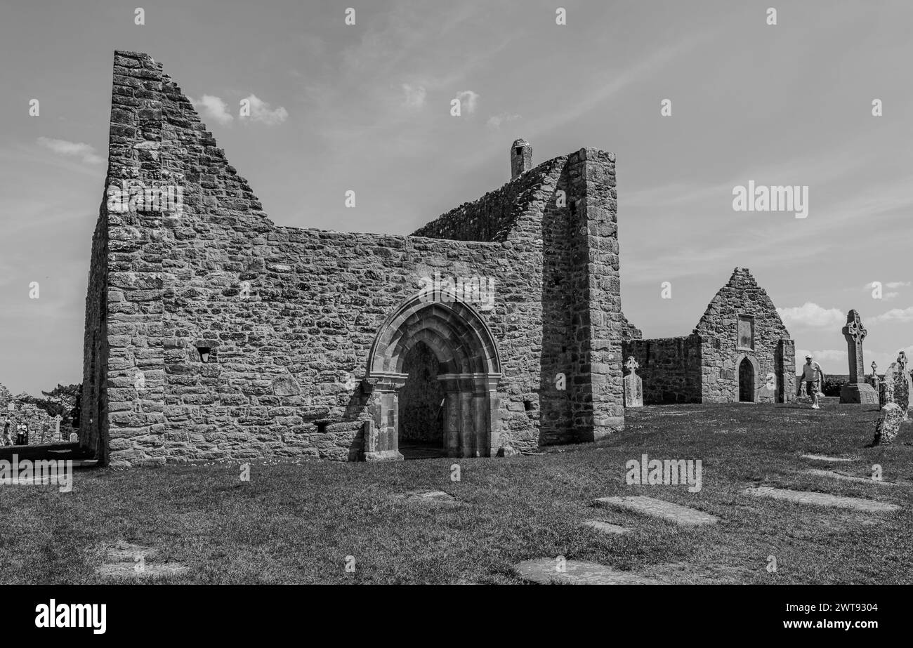 Clonmacnoise was founded in 545 by St Ciarán where the main east-west ...