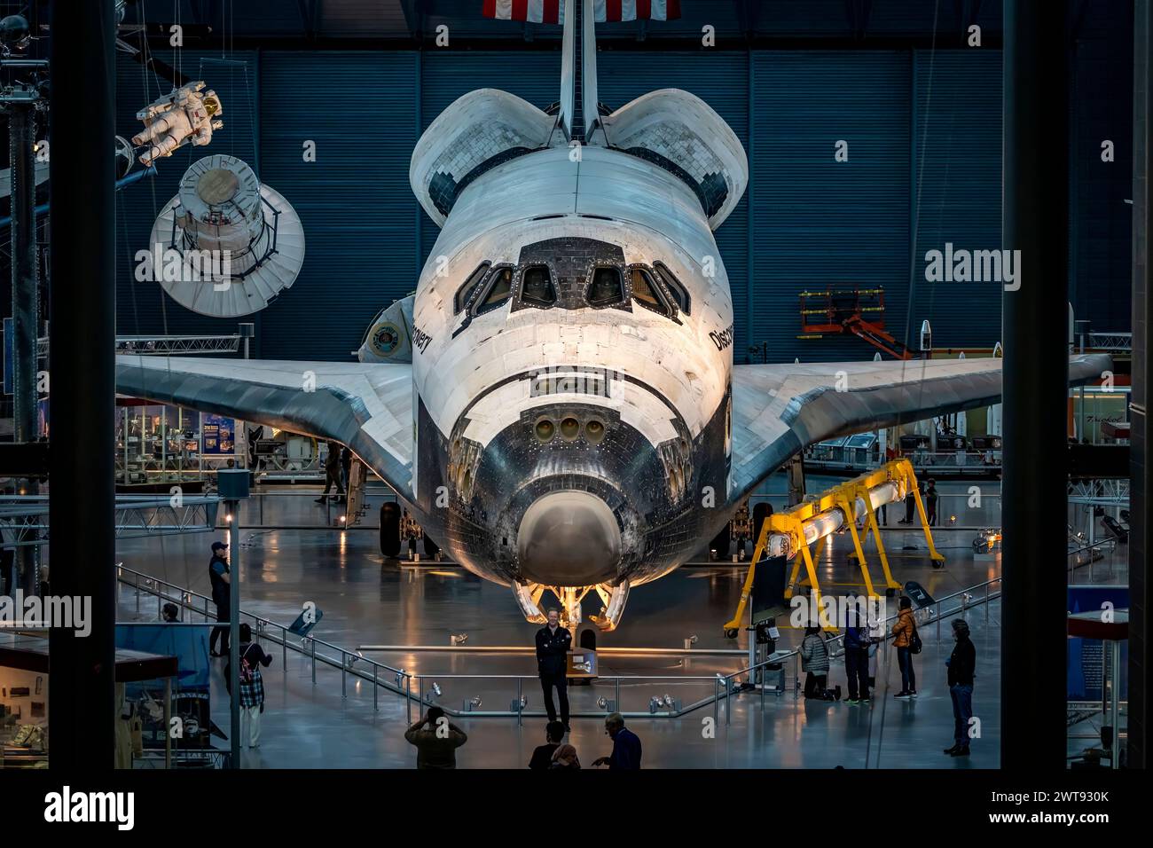 Chantilly, Virginia - February 23, 2024 - Space Shuttle Discovery on display in the James S ...
