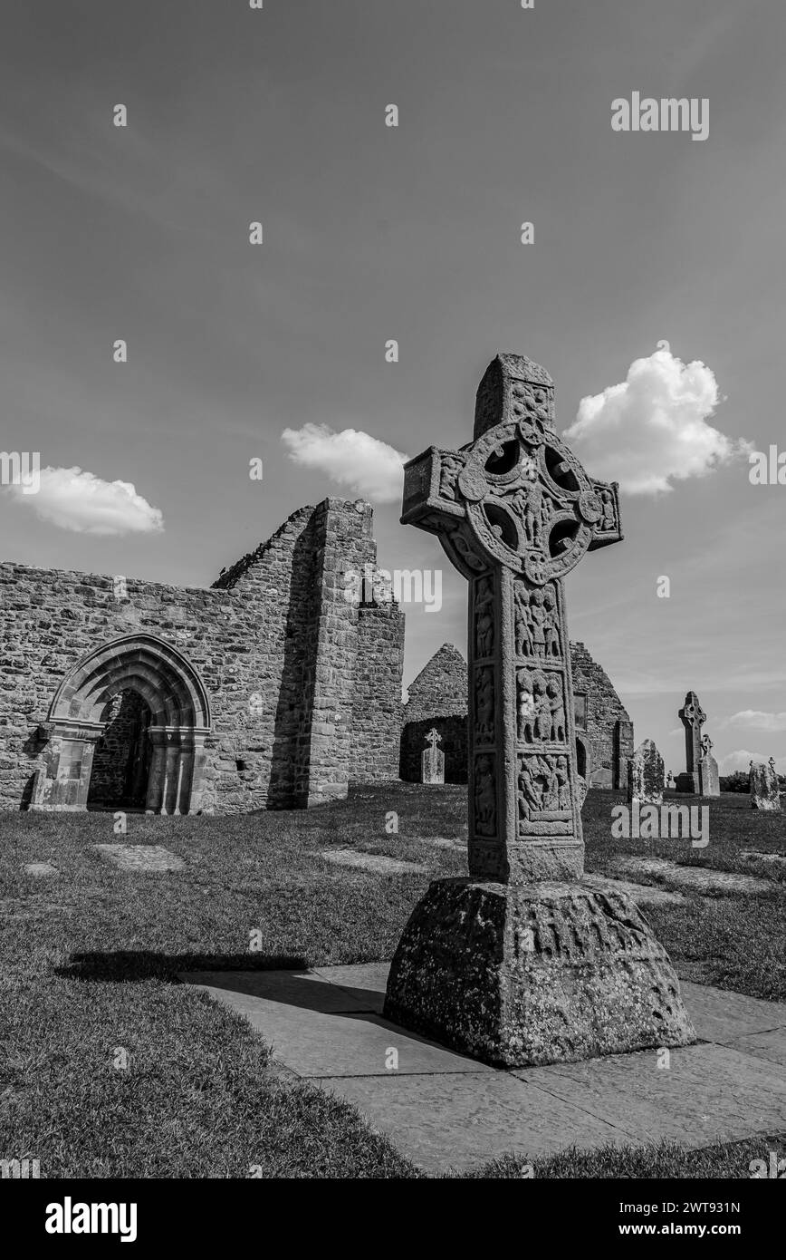 Clonmacnoise was founded in 545 by St Ciarán where the main east-west ...