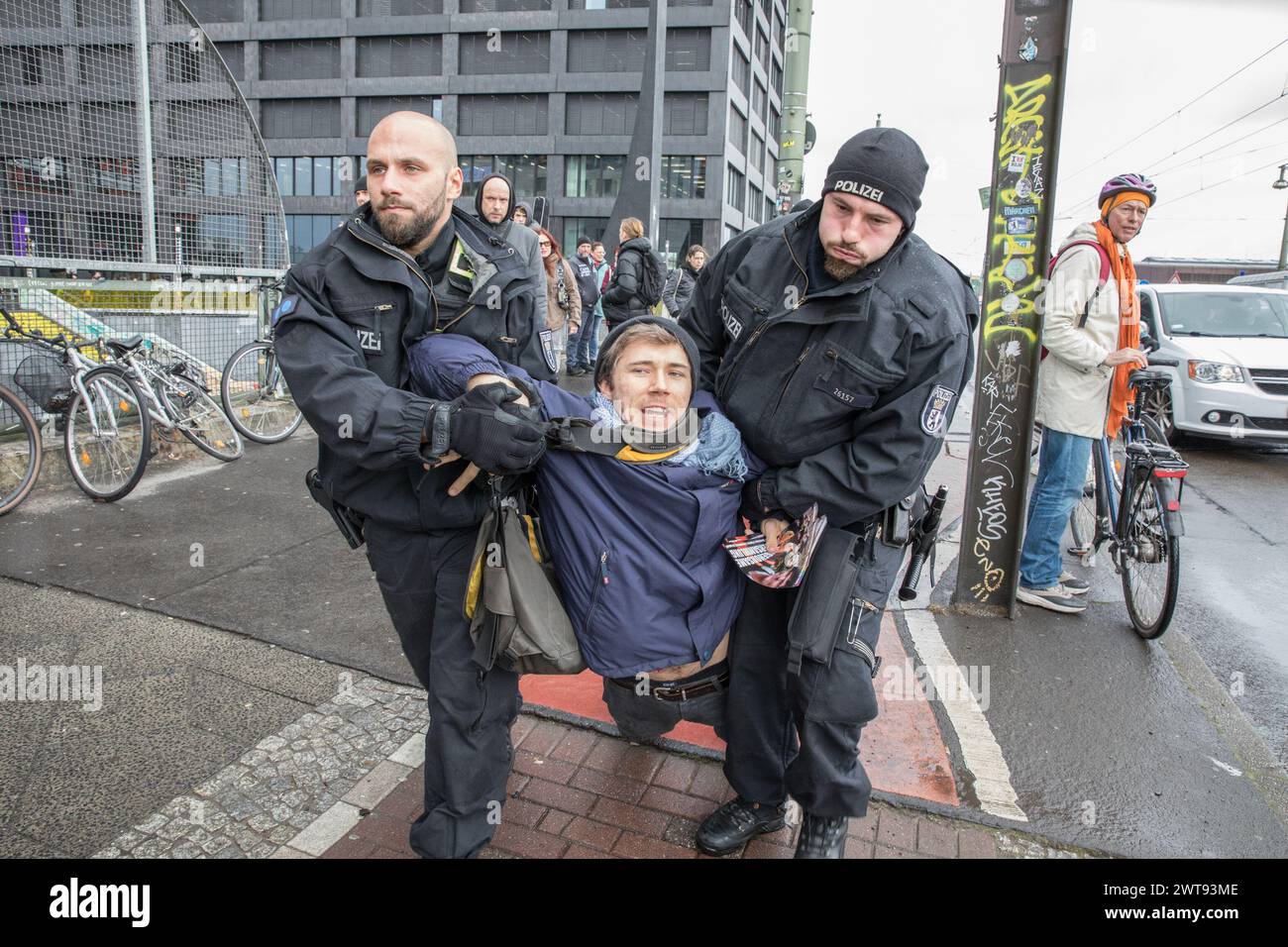 In a bold display of civil disobedience, members of the climate ...