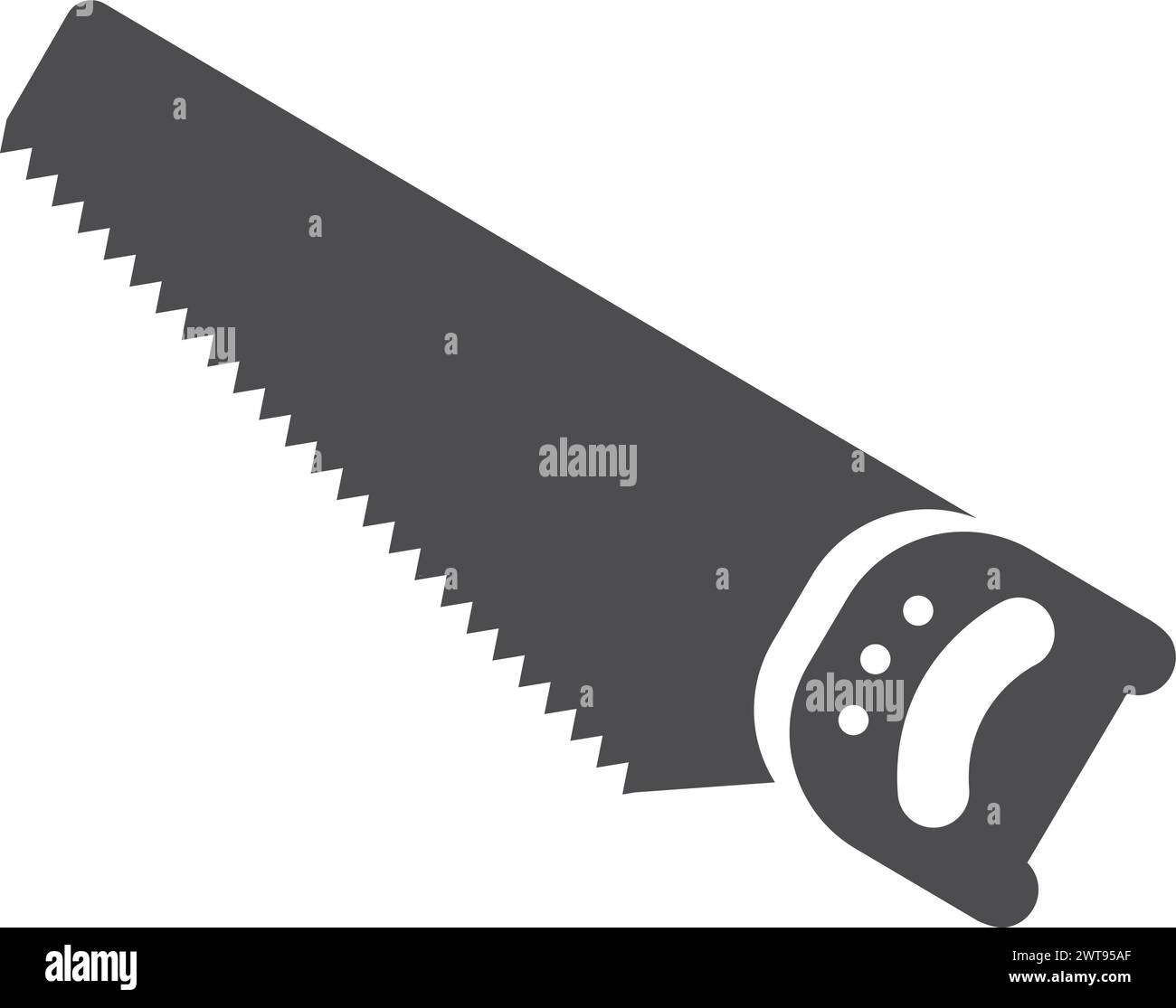 Crosscut saw black icon. Carpenter tool symbol Stock Vector Image & Art ...