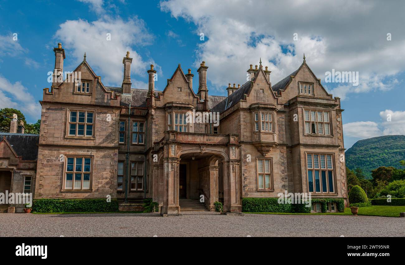 Ireland, The Muckross House in Killarney, County Kerry. Designed by ...