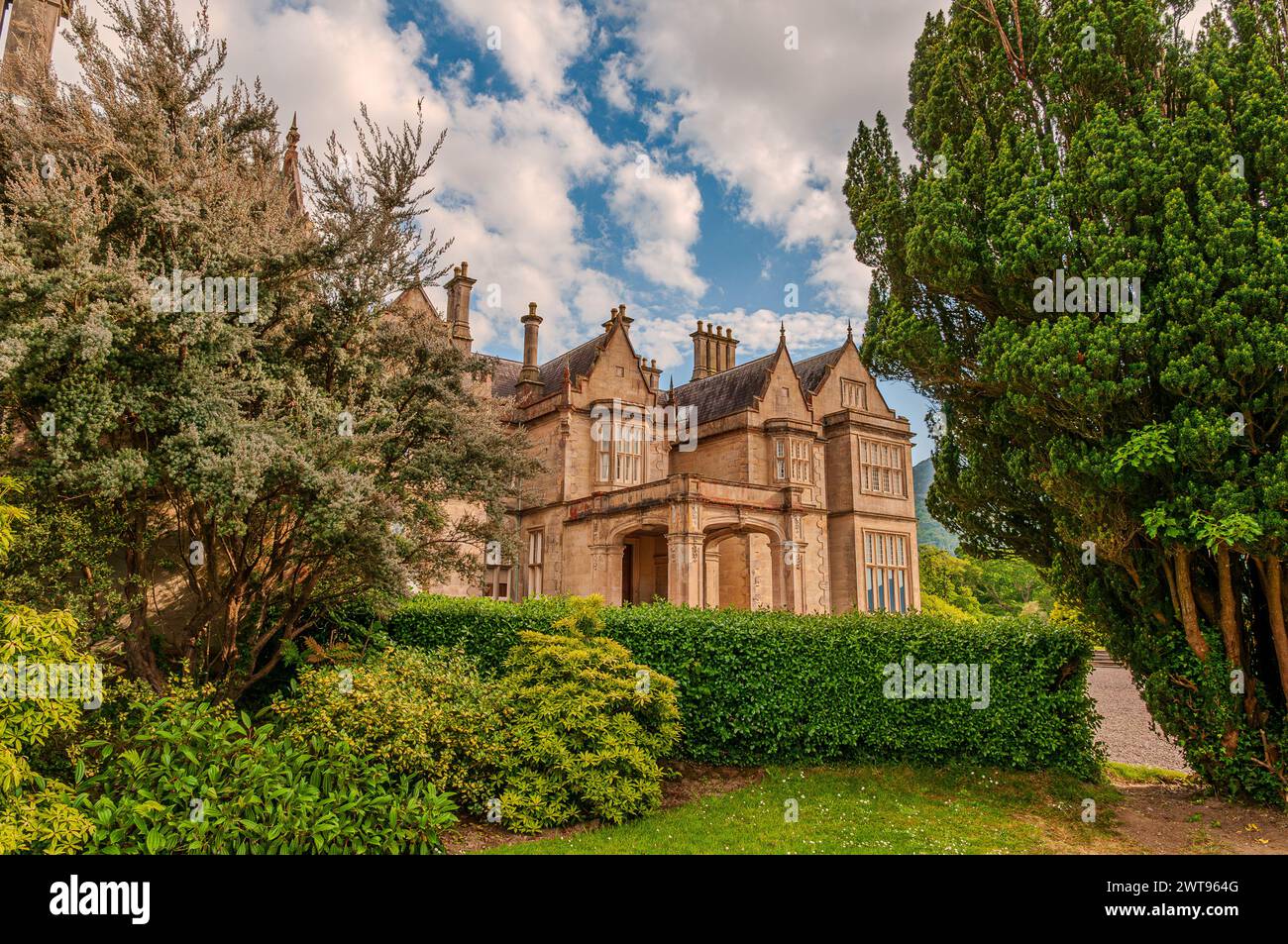 Ireland, The Muckross House in Killarney, County Kerry. Designed by ...
