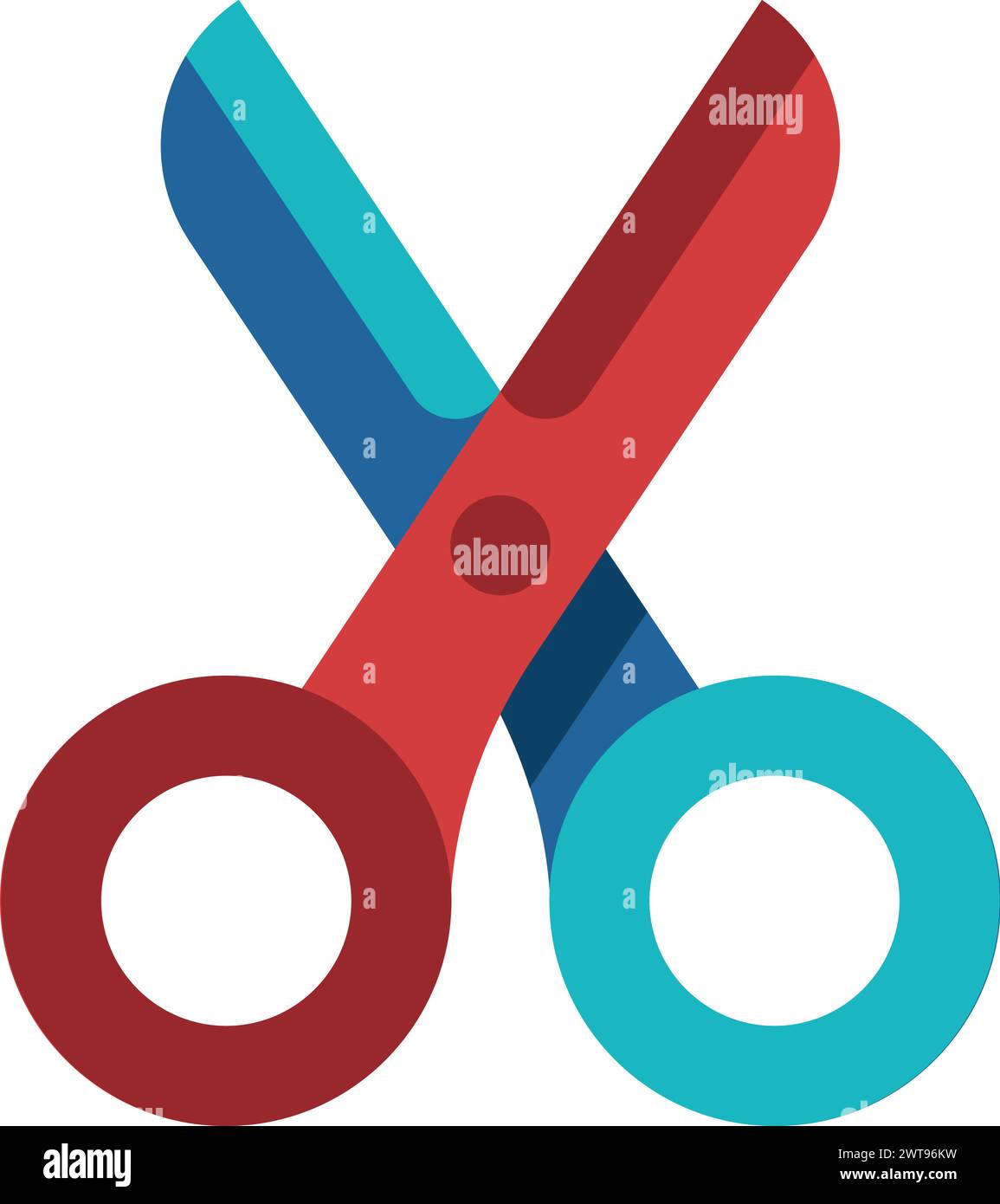 Scissors flat icon. Cutting blade tool symbol Stock Vector Image & Art ...