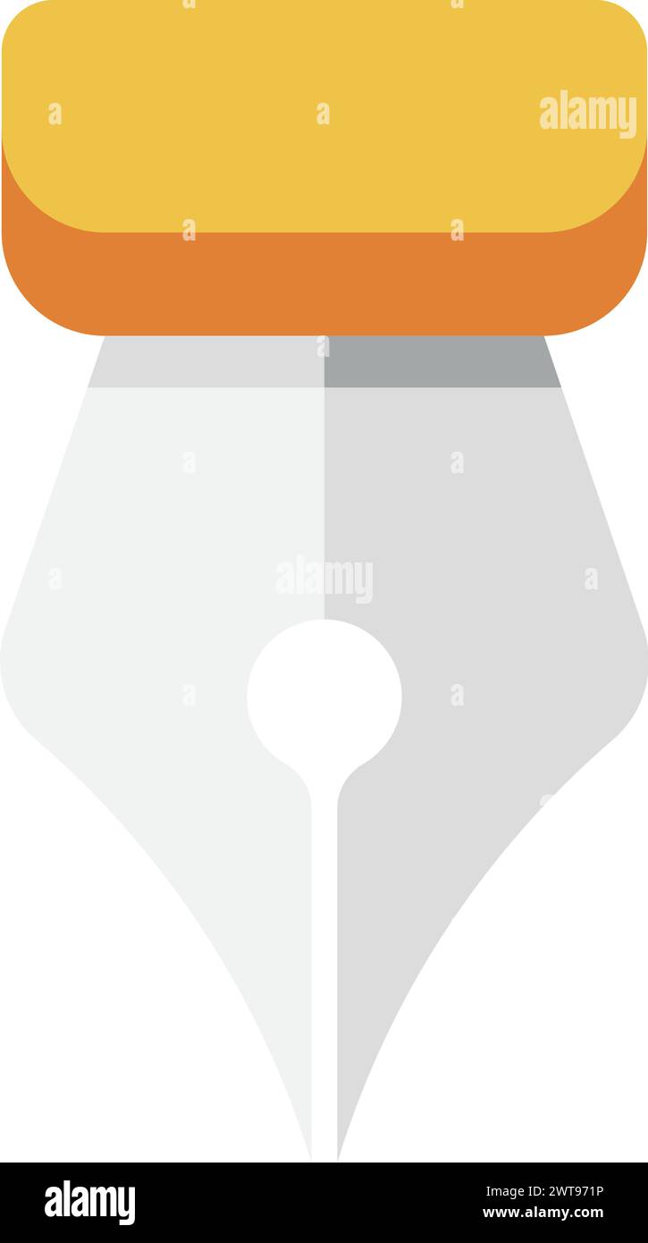 Ink pen flat icon. Calligraphy writing symbol Stock Vector Image & Art ...