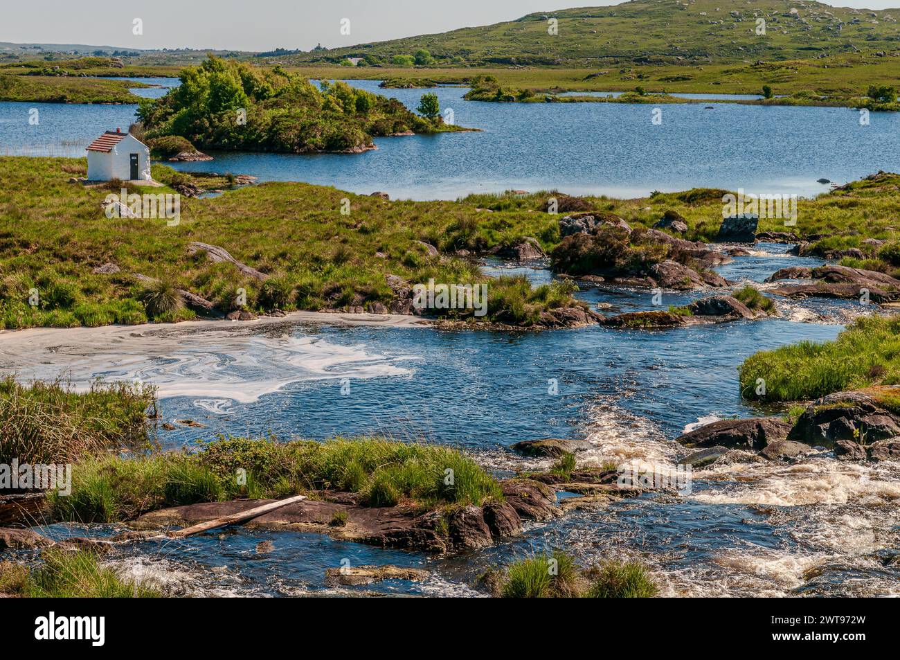 Protected natural area of western Ireland characterized by suggestive ...