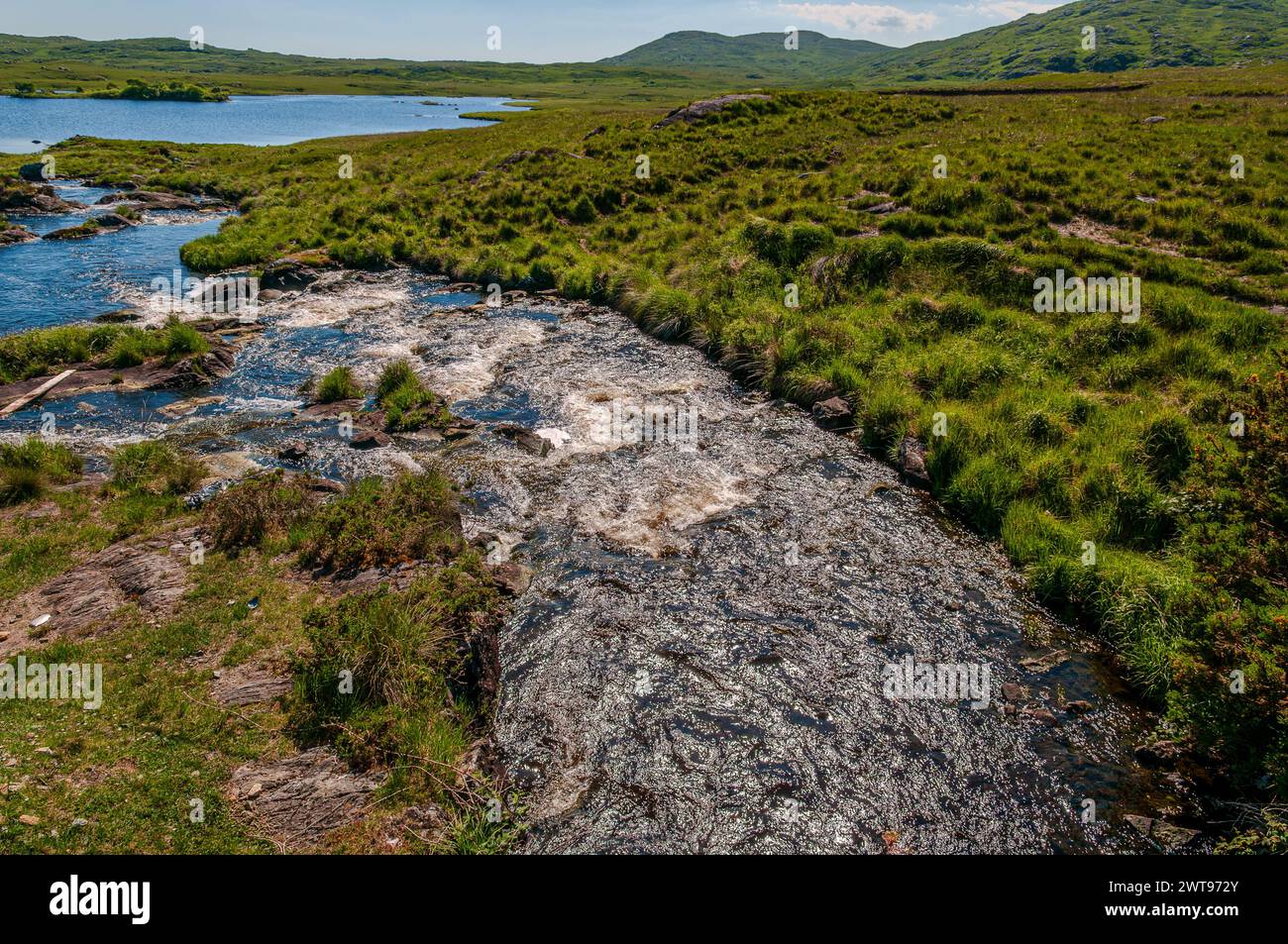 Protected natural area of western Ireland characterized by suggestive ...