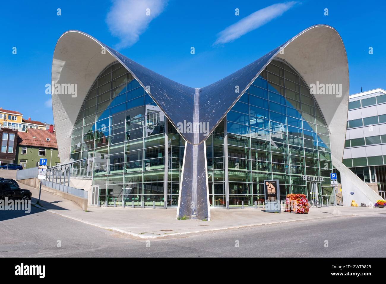 Tromso, Norway - 16 July 2023 : Facade of Tromso library Stock Photo ...