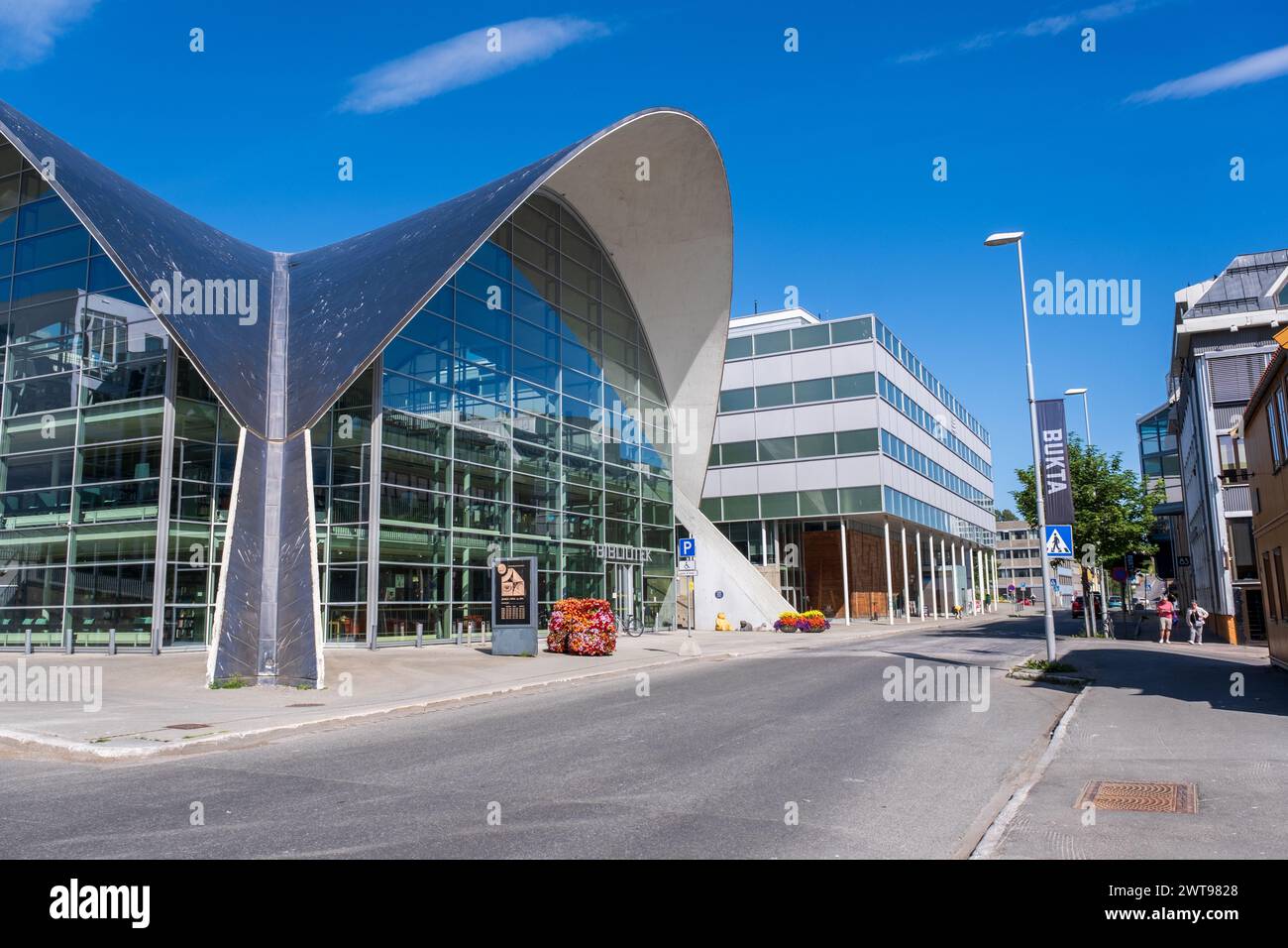 Tromso, Norway - 16 July 2023 : Facade of Tromso library Stock Photo ...
